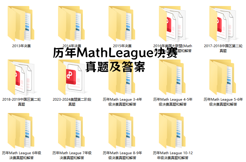 MathLeague美国数学大联盟竞赛历年真题-词汇手册-新赛季干货资料